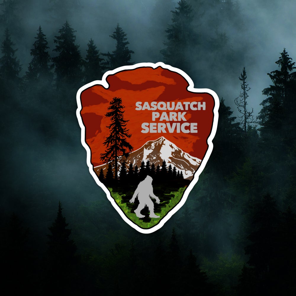 Sticker - Sasquatch Park Service | North American Bigfoot Center