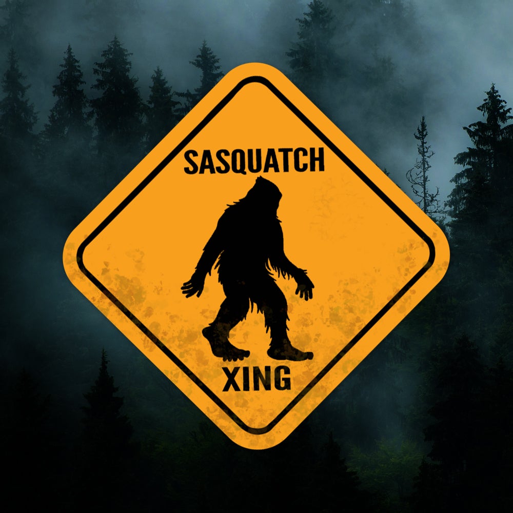 Sticker - Sasquatch x-ing (Murphy) | North American Bigfoot Center